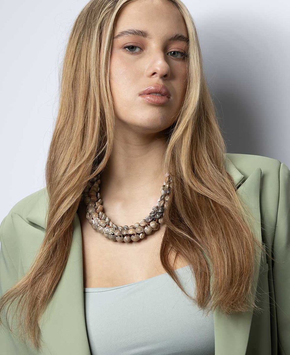 Natural Shell Cluster Necklace with Beach-Inspired Charm – Cultural ...